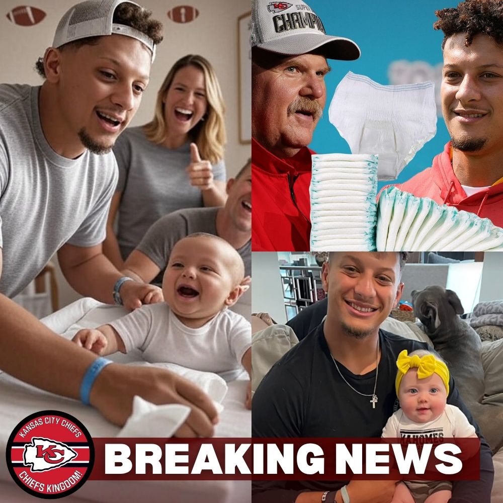 BABY BOMBSHELL: Patrick Mahomes Changes Diapers Like a PRO—Fans LOSING IT Over His “Daddy Drills ...