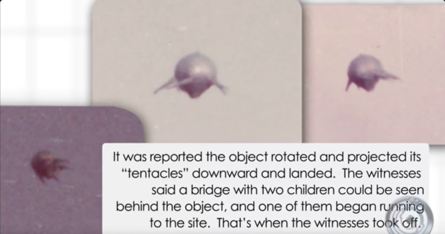 A rotating tentacle-shaped UFO was captured over Cocoyoc, Mexico ...