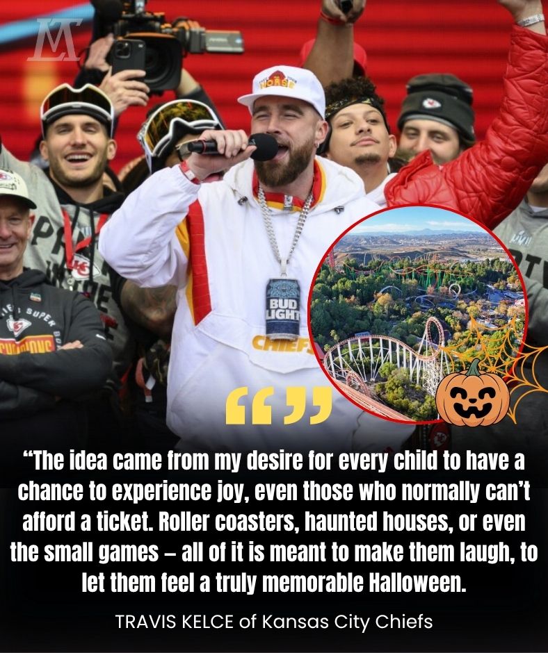 “TRAVIS KELCE HIJACKS SIX FLAGS FOR SPOOKY SLAM — Chiefs Star Turns ...